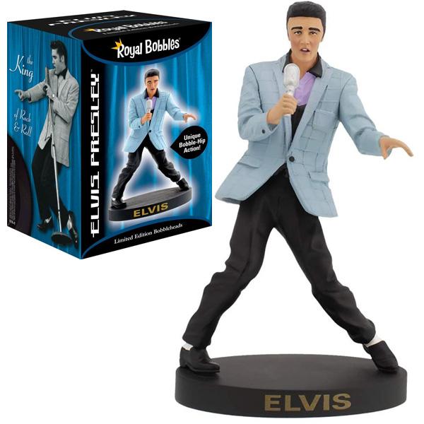エルビス・プレスリー公式のフィギュアです。1956年にエド・サリバン・ショーに出演した有名なエルヴィス・プレスリーの実物そっくりのイメージをフィギュア化！手塗りでペインティングを施されたこだわりの逸品！ こちらはボブルヒップタイプでお尻に触...