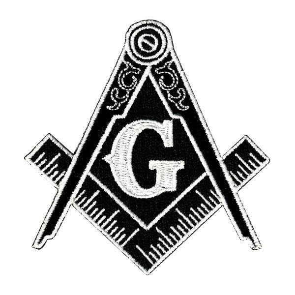 フリーメイソン Gマーク アイロンパッチ 縦8cm×横7.5cmアイロンがあれば誰でも簡単にアレンジが楽しめるアイロンパッチ（ワッペン）！ ジャケットや帽子、カバンなどのワンポイントに最適。 コスプレやサバゲーなど自分好みにご活用下さい！【...