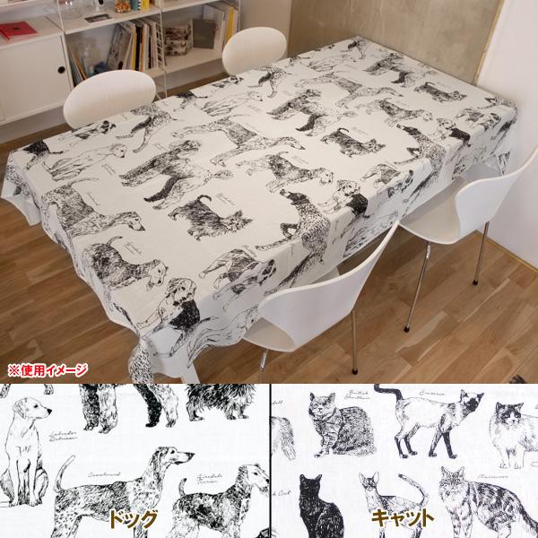 マルチカバー MONO ドッグ キャット 横150cm×縦225cmざっくりとした優しい風合いのインドコットンで作られたマルチパーパスな布です。ベッドカバー、ソファーカバー、カーテンや物隠しなど様々なシーンでご活用いただけます。白地に博物画...