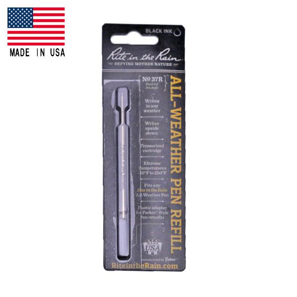 RITR オールウェザーペン リフィル ブラック 37Rfisher(フィッシャー)社製 RITE IN THE RAIN オールウェザーペン用替え芯、ブラックです。【特長】・耐水性：耐水性のあるインクは、水や油、泥などを含んでも固まったり...
