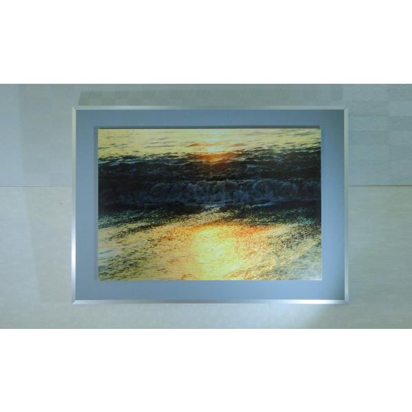 Wave  /  H,Murayama   106cm X 75cm  17/6_18大型の臨場感たっぷりなオリジナルプリントです！パネル貼りスチレンボード&amp;スタイロフォーム圧着のアルミフレーム仕様により2KG以下の軽量に仕上がりま...