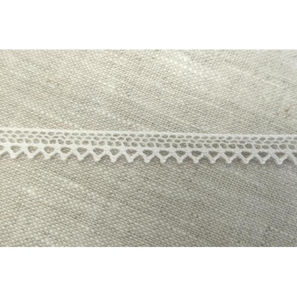 【素材】　綿　100％【色】　オフホワイト【厚み】薄い【巾】　7ｍｍ●こちらの商品は、15ｍ単位での販売となります。ご希望のメーター数を個数に入力して下さい。キレイに編み込んだピコレース☆日本製だからできる、キレイな薄手ピコレースです洋服や...