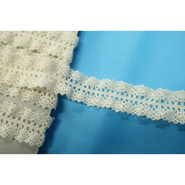 フリルレース ゴム入り ウール 生成り ベージュ系 トーションレース 日本製 DS.21018-S厚み：普通　柔らかい　　ウール素材温かみのある安心の日本製ウールフリルレースです。ゴム入りのフリルレースで適度なボリューム感があり、風合いも柔...