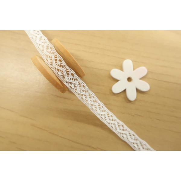 ●安心の日本製です●高級細番手糸を使用し、繊細に編み込まれています。一般的に市場で流通しているレースに比べ、薄く、軽く仕上がっており、リバーレースのような繊細な柄のデザインです。●繊細な柄の中に透け感があるので、キレイなデザインに仕上がって...