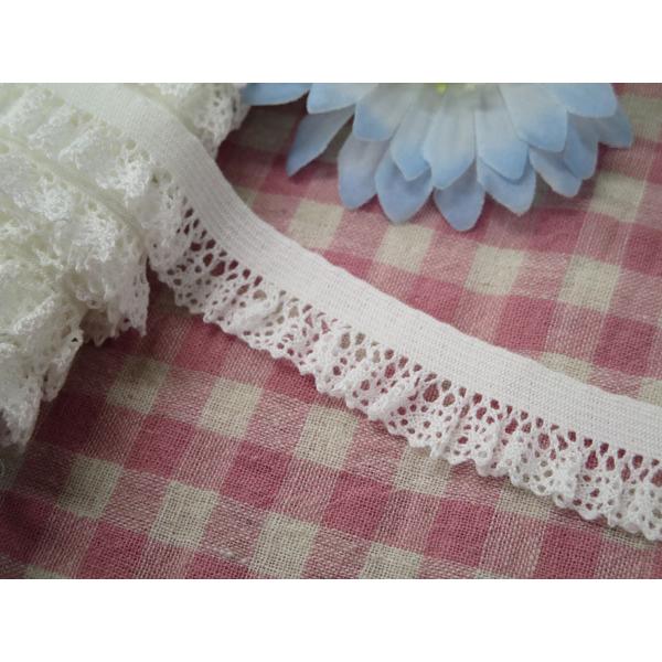 ゴムが入っているため、伸縮性のあるトーションレースです。*写真：１マス５ｍｍとなっております。生産ロットによって、色や巾、柄などに違いが生じる場合があります。予めご了承ください。==============================★...