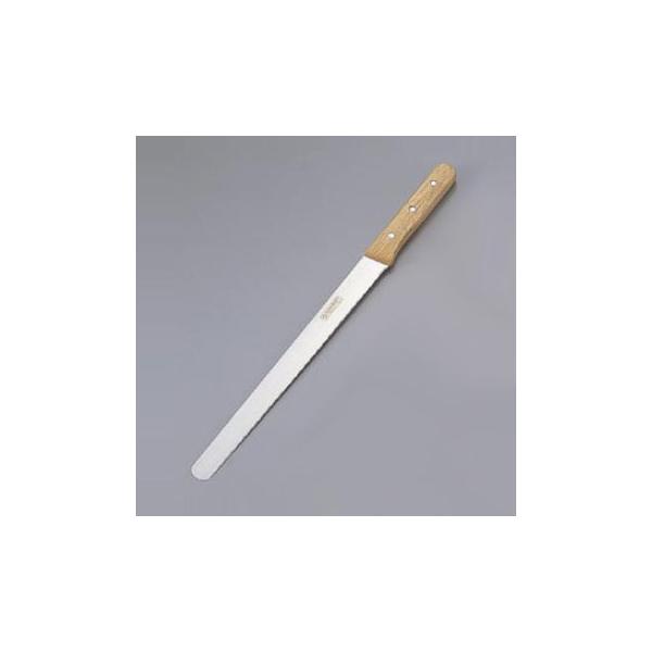ケーキナイフ　ＰＰ−５３７　パティシェール<br>●430×30<br>●刃渡:310<br>●重量:65g<br>●材質:ステンレス、刃物/鋼SUS420J2、樫木/ウレタン仕上<br...