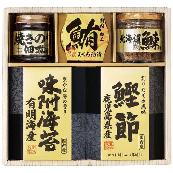 ※こちらの商品は ご注文後のキャンセル・返品・交換をお受けできない商品となっております。内容をご確認のうえ、ご注文ください。●北海道産の鰊フレーク、小豆島で製造された焼き海苔入りの佃煮、鹿児島県産鰹節など選りすぐりの逸品を詰合せた和風ギフト...
