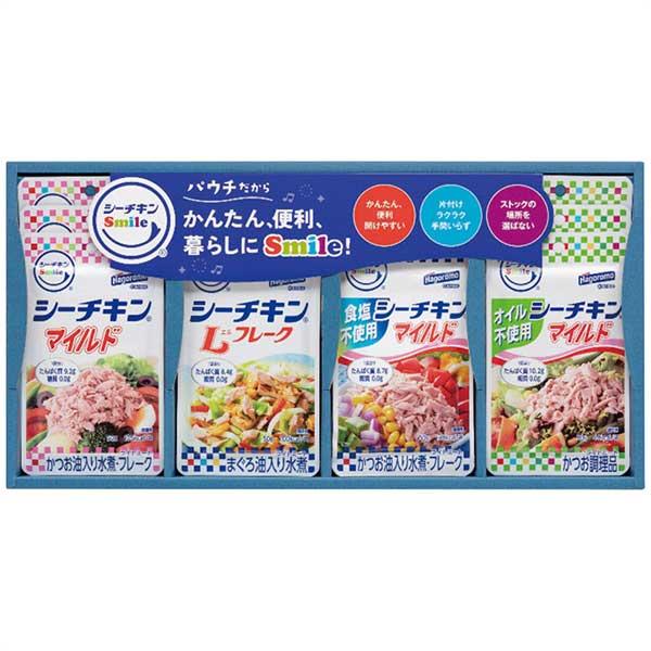 ※こちらの商品は ご注文後のキャンセル・返品・交換をお受けできない商品となっております。内容をご確認のうえ、ご注文ください。●便利で使いやすいシーチキンSmileの詰合せギフトです。