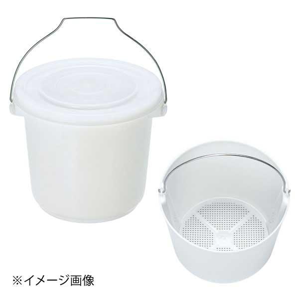 ●メーカー品番:E11●外径×高さ(mm):Φ300×258●内径:Φ269mm●材質:【本体・蓋】ポリエチレン【中容器】ポリプロピレン●容量(L):11●中容器は底面がメッシュなので水切り用途としてお使いいただけます。●カタログコード:9...