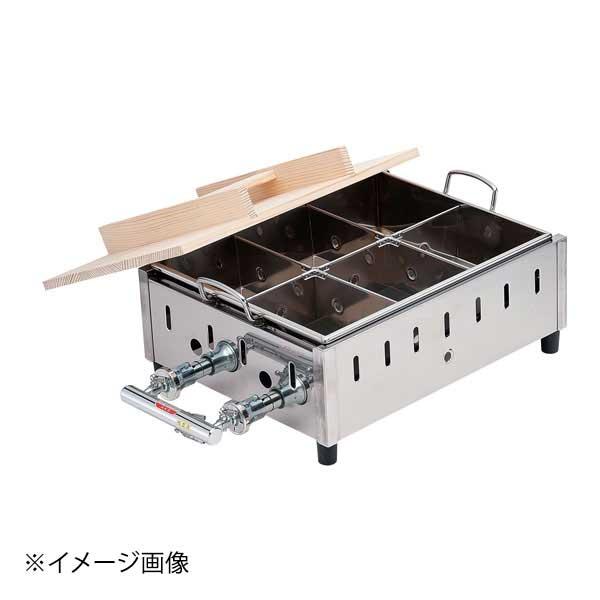 ●鍋寸法(mm):幅540×奥行360×深さ93●バーナー数：2本●ガス消費量(1時間あたり)：13A(kcal)5,500●ガス接続口：LPガス、13Aφ9.5mm●間口×奥行×高さ(mm):600×400×H210※必ずガス種をご確認く...