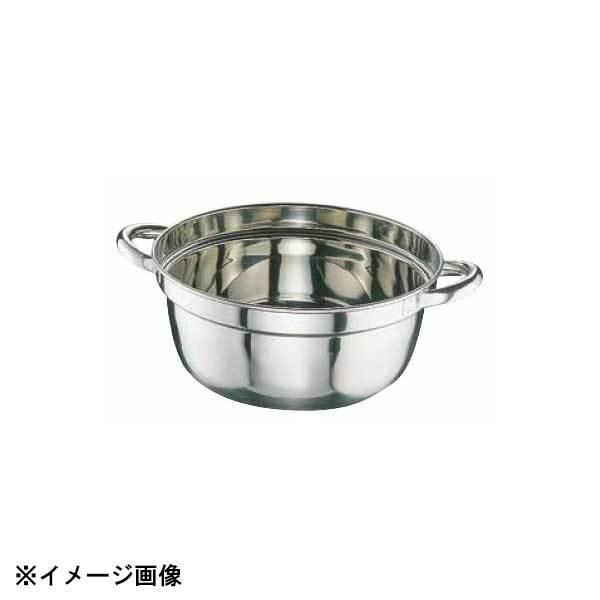 18-8ステンレス製段付料理鍋です。煮込むお料理に最適です。業務用はもちろん、ご家庭でもご使用いただけます。●サイズ　深さ：148mm●材質：18-8ステンレス●生産地：燕三条
