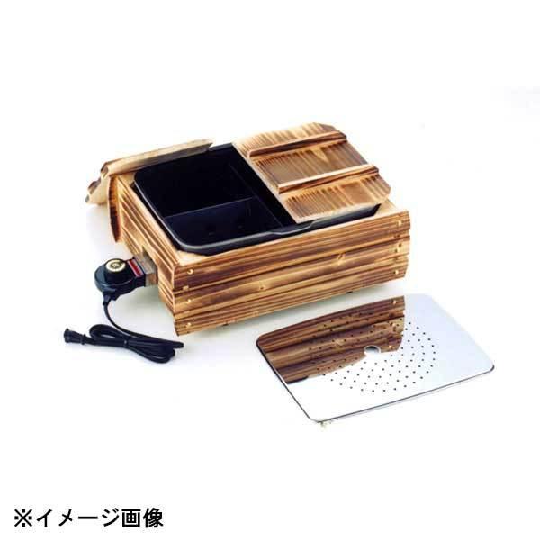 ●おでん鍋としてだけでなく、煮る、茹でる、焼く、蒸す、炒める、と1台で5役をこなせるオールラウンダー。●サイズ　幅×奥行×高さ：387×290×H180mm●材質：本体・蓋：焼杉風木枠　内鍋：アルミ鋳造　　　目皿：18-0ステンレス　仕切り...