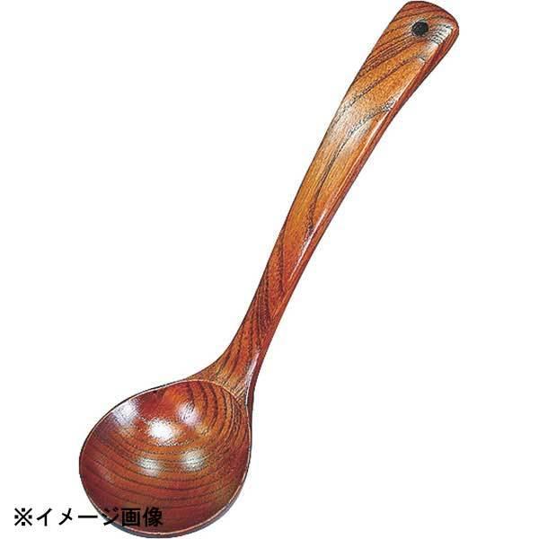 天然素材のぬくもりが手に優しい、木製お玉●サイズ　外径×全長：φ70×245mm●材質：木製・漆塗●生産地：日本