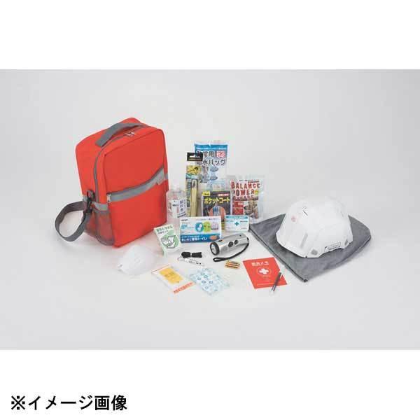 リュックやショルダーとして使用可能なバッグに避難時に必要なアイテムをセットした緊急避難、帰宅支援防災セット。●サイズ　幅×厚さ（マチ）×高さ：270×150×Ｈ370mm●生産地：日本