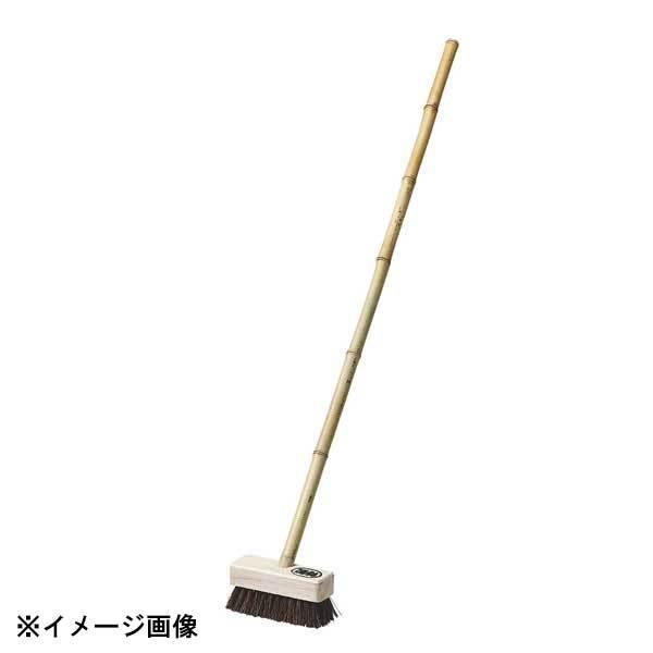 シンプルな竹柄デッキブラシ●サイズ　外寸幅×全長：180×1150mm●材質：柄：竹●生産地：日本