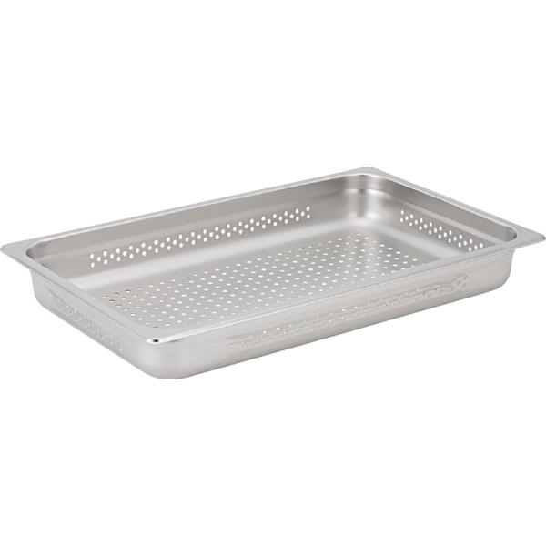 ●オーブン・スチームコンベクション・ウォーマー・サラダバー等、様々な場所で活躍します。●深さ25・40mmは底面のみ、65・100・150mmは底面と側面に穴が明いています。●サイズ:外形寸法:353×327mm●板厚:0.8mm