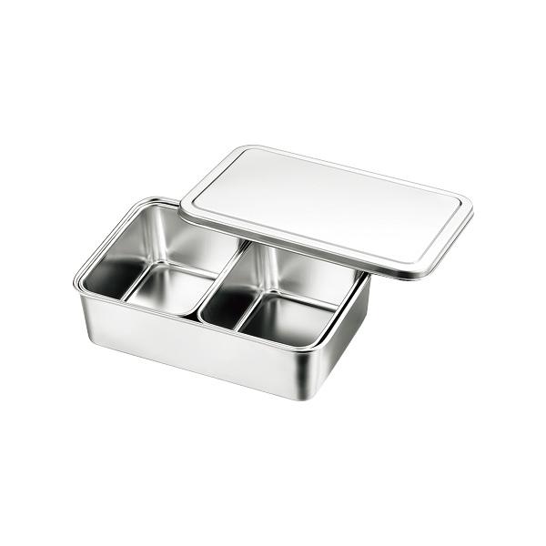 ●サイズ［外寸］:248×192×H72mm、仲子1号（18-8深型組バット1号）:179×119×H69mm