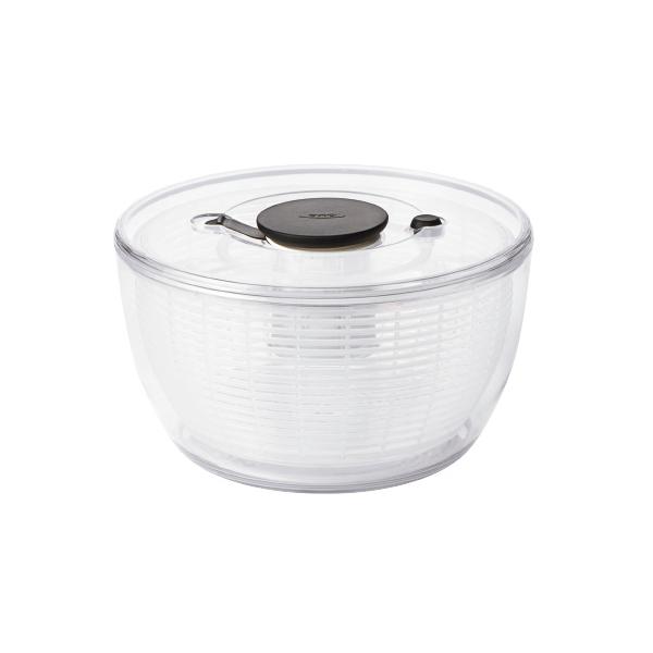 ●片手でノブを押すだけで中カゴが回転し、サラダの水切りができます。●中カゴの回転を止めるブレーキボタン付き。●クリアなフタは上から中身を確認でき、取り外して洗浄が可能です。●サイズ:φ205×H120mm●容量:3.0L
