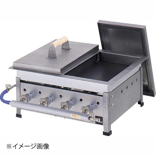 ●サイズ（間口×奥行×高さ）:465×365×255mm ●鉄板サイズ:185×310×H45(×2連) ●ガス消費量:6.28kW ●バーナー:4本 ●ガス接続口:9.5mm