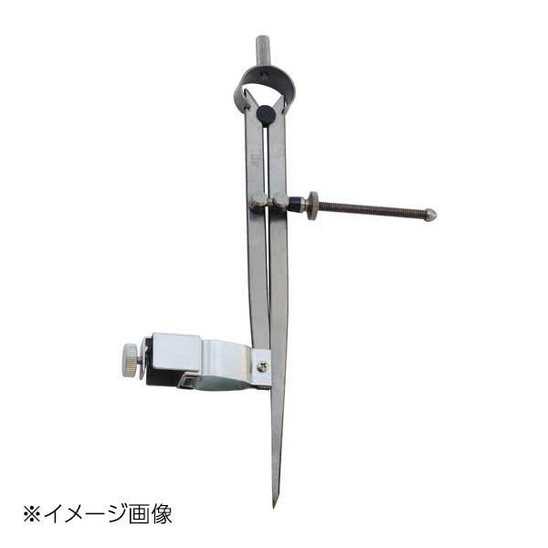 【特徴】●建築用鉛筆、チョーク、各種マーカーをホールドすることができ、大きな円を描けます。●丈夫で狂いにくい金属製です。【用途】●カラートタンへのケガキや合板等への墨付けに