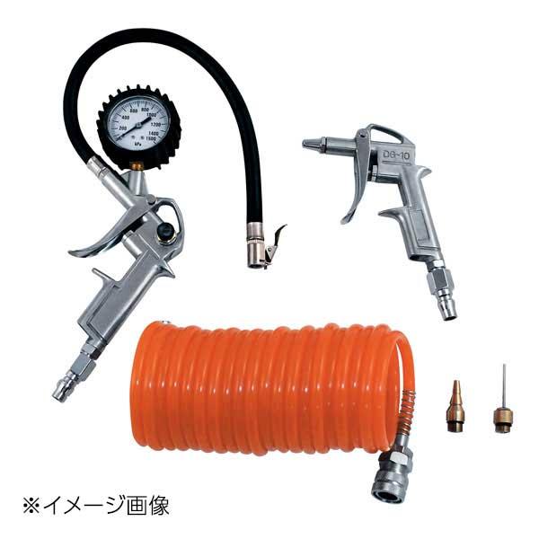 【特徴】●お得なエアツール5点セットです。【用途】●清掃作業、自動車のタイヤの空気圧測定や調整、各種空気入れ作業に