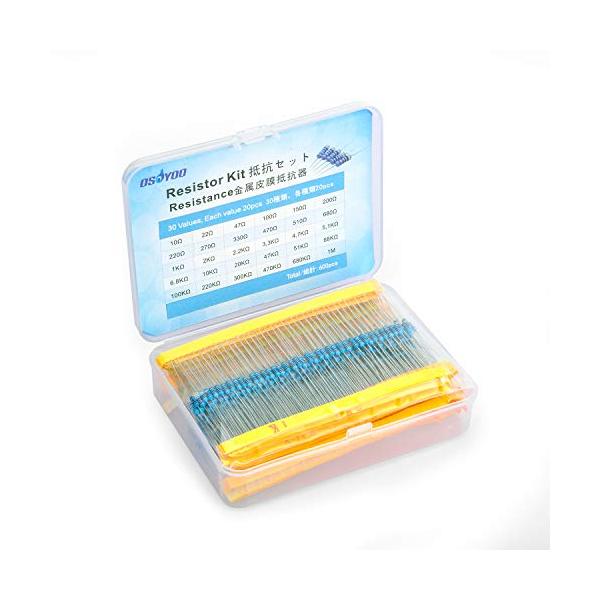 ◆ 当店は紙での領収書の発行は行っておりません◆ 初期不良は、1週間以内にご連絡下さい。それ以降の対応は出来ませんので、ご注意下さい。◆ 初期不良以外の故障は、メーカーにお問合せ下さい。【商品概要】金属皮膜抵抗セット 10Ω~1MΩ 30種...
