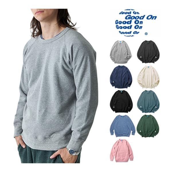 《Good On/グッドオン/トップス/トレーナー：ラグランクルースウェットシャツ/GOBW-101》大人気アメカジブランド 「Good On グッドオン」！丈夫さと着心地の良さ、パターンや細部のディテールにまでこだわった、ベーシックなラグ...