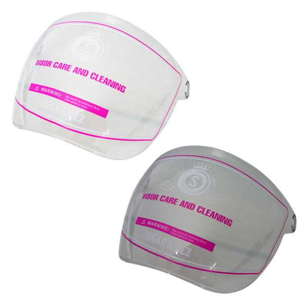 カラー:クリア、ライトスモークポイント:SugarRidez Vivianヘルメット用のシールドです。他のヘルメットにはお使いいただけませんのでご注意ください。バイク レディース シールド Vivian 専用シールド