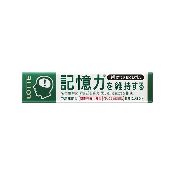 機能性表示食品。記憶力(言葉や図形などを覚え、思い出す能力)を維持すると報告があるイチョウ葉抽出物配合