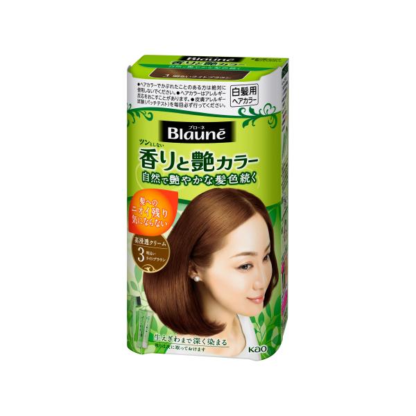 生えぎわまで深く染まる高浸透クリーム。ツンとせず、髪へのニオイ残り気にならない。