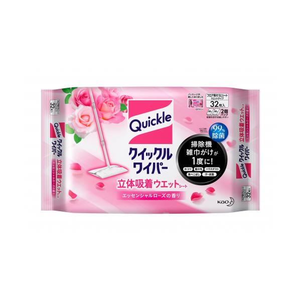 掃除機や雑巾がけが1度に！いろんな汚れが1度にとれる立体吸着ウエットシートです。