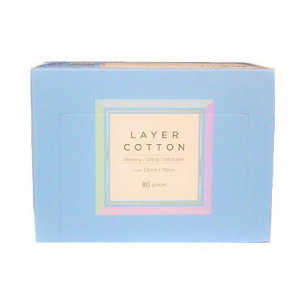 化粧水をムダなく使える、5枚にめくって使えるコットンです。　