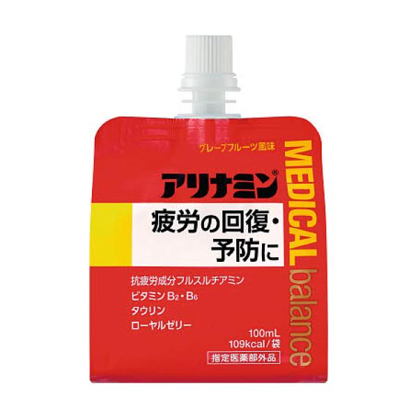 疲労の回復、集中力の維持・改善、食欲不振時の栄養補給にアリナミンのゼリー状飲料