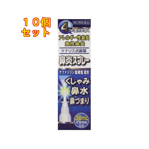 ケナリス点鼻薬はスプレー式で、鼻腔内に一定量のお薬を噴霧するため、有効成分が均一にひろがり、不快な鼻炎症状を速やかに緩和し、鼻の通りをよくします。