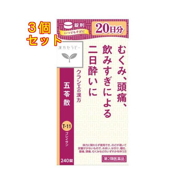 のどが渇き，尿量が少ない方のむくみ，頭痛などに効果のある漢方薬です。水分代謝異常によるむくみ、頭痛、二日酔い等を改善します。