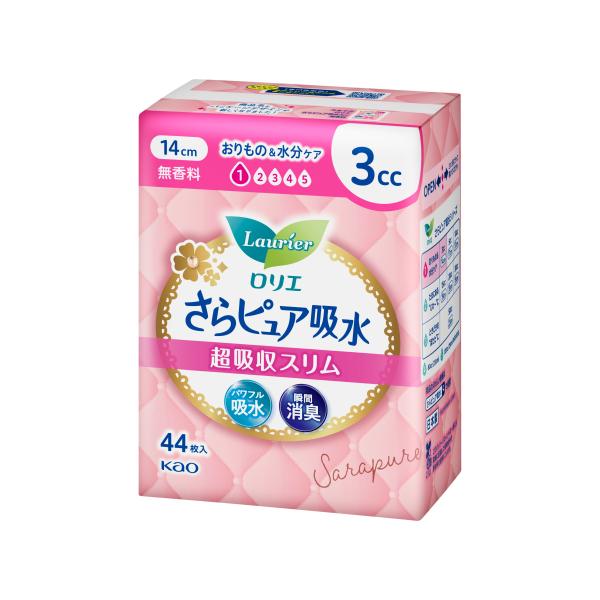 もしもの時も安心な女性のおまもり「さらピュア吸水」から、頼れる超吸収スリム。薄さ1.9mmなのに「パワフル吸水」。