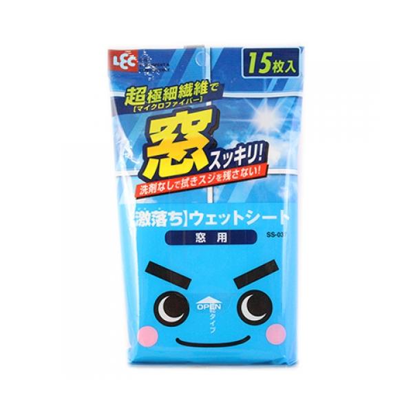 超極細繊維（マイクロファイバー）配合の特殊ウエットシートが気になる手あか、くもり、タバコのヤニ汚れなどをしっかりかき取ります。