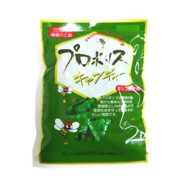 プロポリス健康のど飴。プロポリスはミツバチが植物から集めた天然の抗菌物質です。オリゴ糖使用。甘味料・着色料・着香料等は、一切使用しておりません。