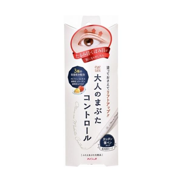 液体タイプのふたえまぶた化粧品。年齢とともにゆるんできたまぶたを持ち上げる。筆ペンタイプ。透明リキッド。3種の保湿成分配合。ラテックスフリー。