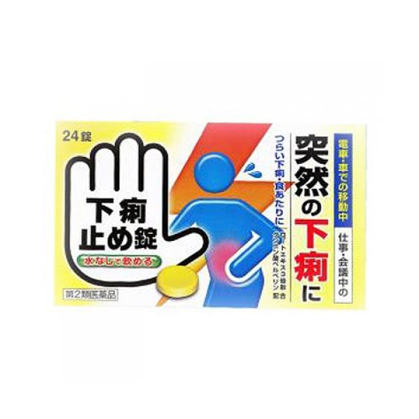 いつでもどこででも水なしで服用でき，緊急時のつらい下痢を抑えてくれます。