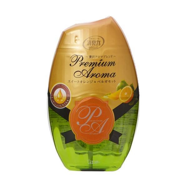 フレッシュなスイートオレンジにベルガモットのグリーンを加えた心すっきりリフレッシュな香りの消臭・芳香剤です。贅沢なアロマの香りが空間に広がります。
