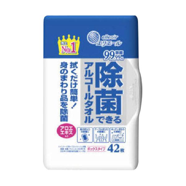 アルコールを配合したシートで、身のまわり品を拭くだけで簡単に菌を除去。