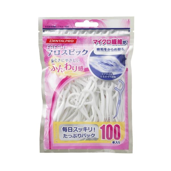 フロス部分に「きめの細かいふんわり繊維」を採用することで歯肉を傷つけにくく、タオルで拭き取るように歯垢を丁寧にからめ取る。