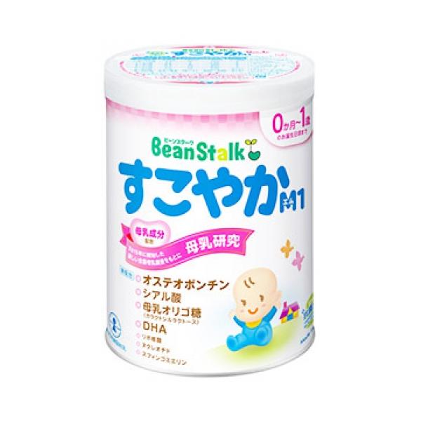 母乳は赤ちゃんに最良の栄養。ビーンスタークすこやかは、母乳が足りないときや与えられなときに母乳代わりにお使いいただくために作られたミルク。