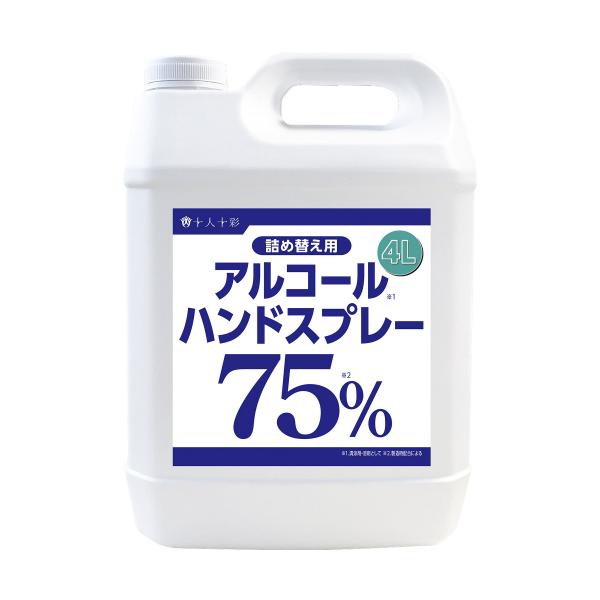 エタノール75％配合ハンドスプレーで、水を使わずに手指をスッキリ清潔に。