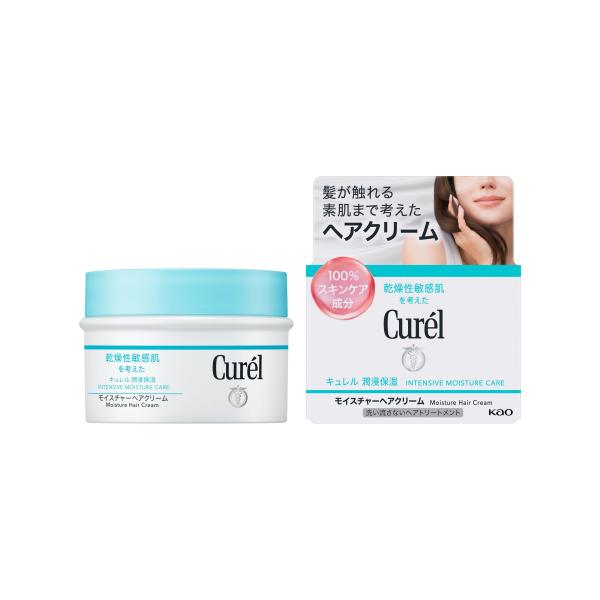 髪が触れる素肌まで考えた、100%スキンケア成分のヘアクリーム。潤いに満ちたまとまり続く髪へ。