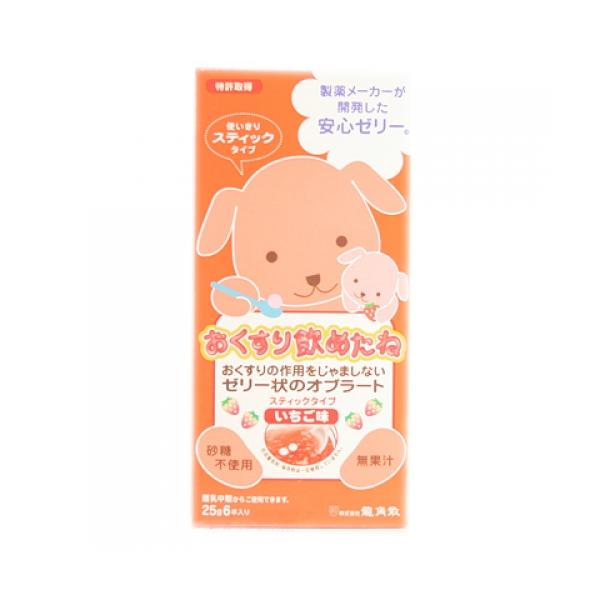 おくすりが苦手なお子さまが簡単にそして安全に飲めるようにつくられた、ゼリー状のオブラートです。砂糖不使用、無果汁だから、おくすりの作用をじゃませず、おくすりを安全に飲ませられます。離乳中期からご使用できます。