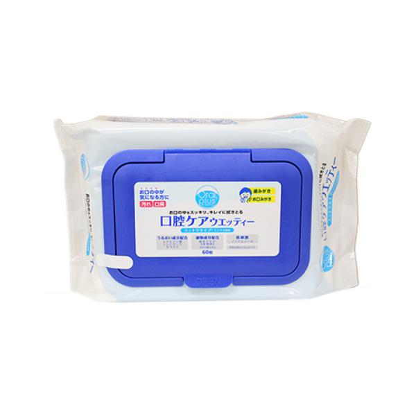 お口の中の汚れをやさしく拭き取る、口腔ケア用のウエットティッシュです。さわやかなミントの香りです。