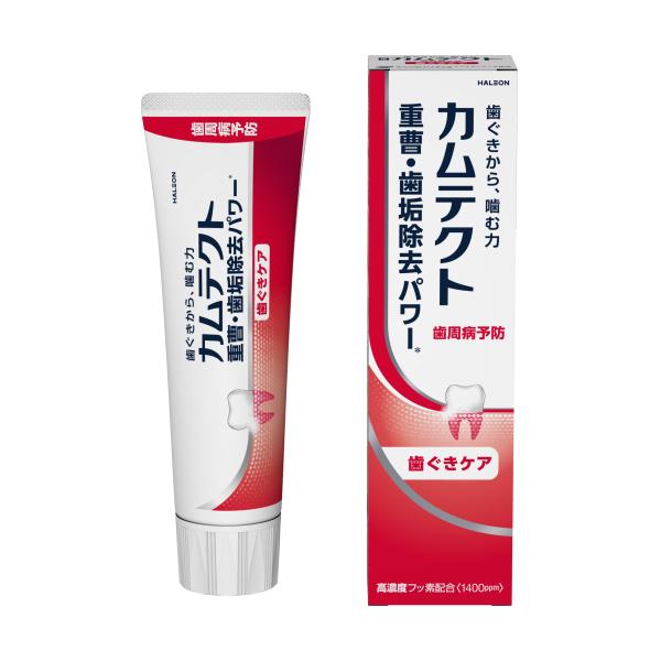 毎日の歯周病予防ハミガキ。癖になる刺激的な味の秘密は重曹配合処方。歯周病の原因である頑固な歯垢を分解除去します。