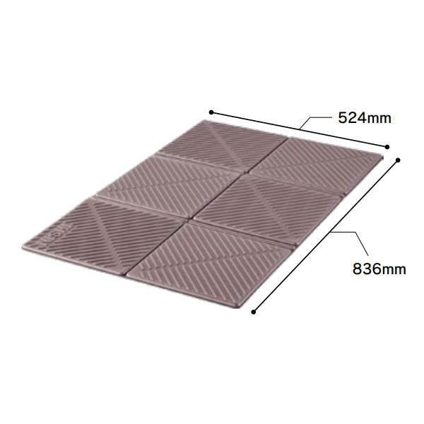 携帯できるコンパクトサイズ ・表面のおうとつで適度なすべり止め効果、収納や持ち運ぶ際は六つ折りにできます。 ・お手入れは、水で薄めた中性洗剤をやわらかい布に含ませて軽く拭き取って陰干ししてください。  サイズ：（W）524 ×（L）836 ...